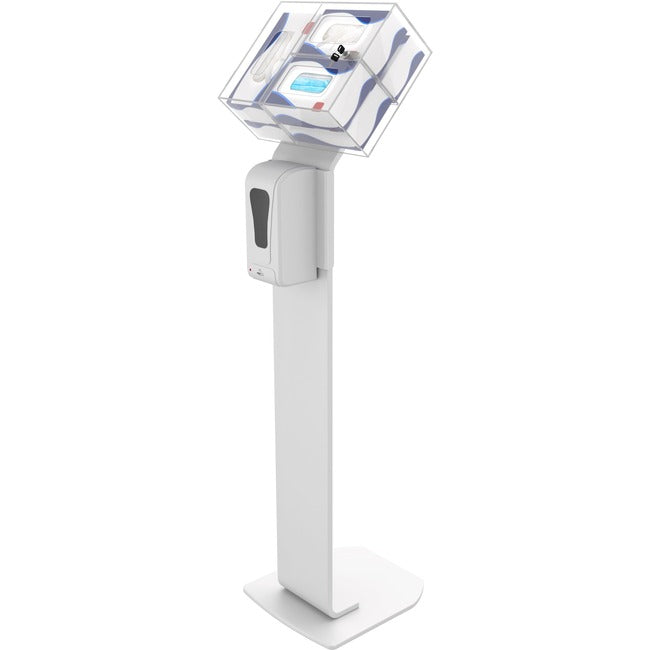 - CTA Digital Premium Locking Sanitizing Station Stand (White) - CTA Digital Premium Locking Sanitizing Station Stand (White)