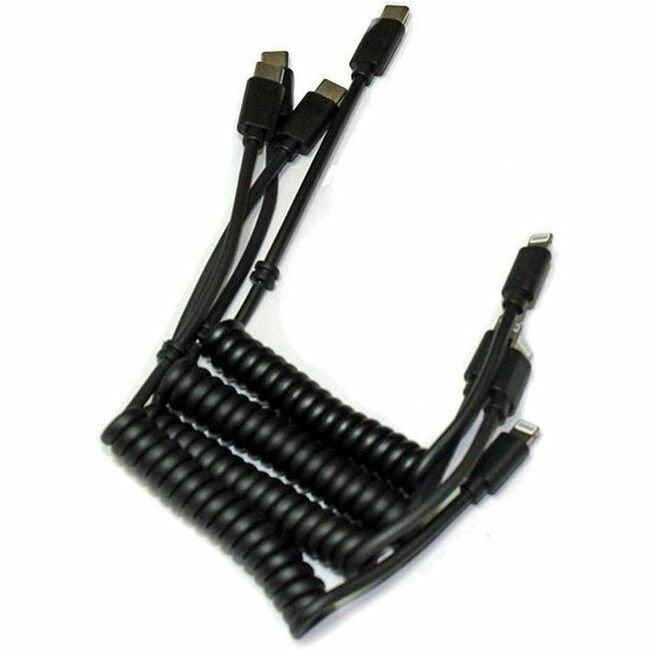 JAR Systems Coiled USB-C Emulator Charging Cables for Apple Lightning